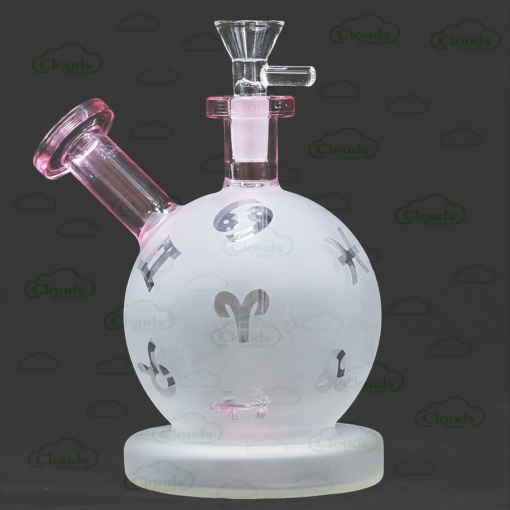 Frosted Snowball Glass Dab Rig - Cloudsgreen