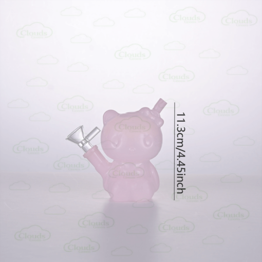 4.4inch Cute Colorful Hello Kitty Glass Dab Rig - Cloudsgreen